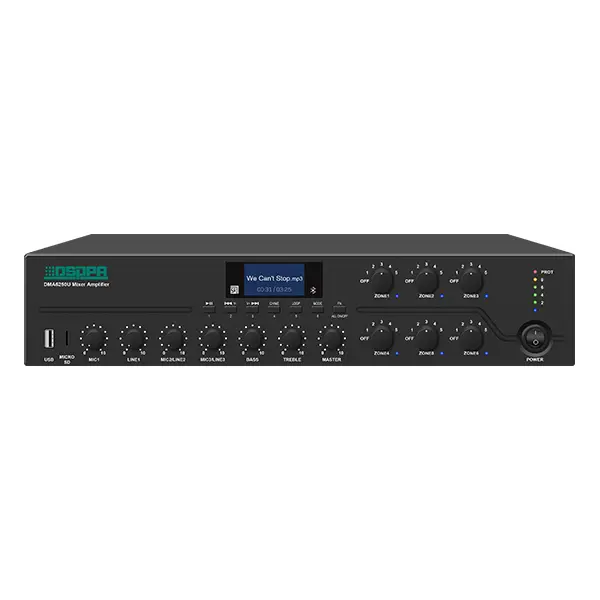 DSPPA 350W 6 Zones Digital Mixer Amplifier with Remote Paging Station ...